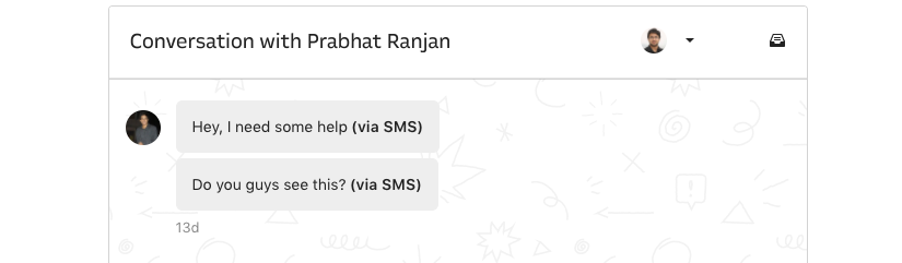 Convert Customer SMS into Intercom Conversations and Reply as Text